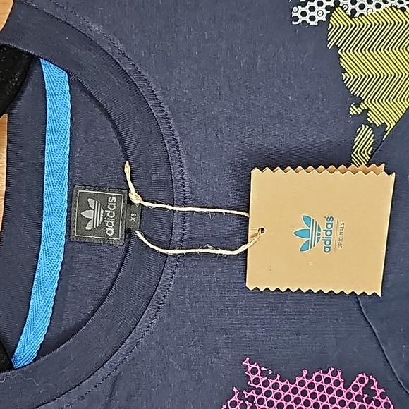 adidas | Shirts | Adidas Grn Continents World Map Graphic Tee Shirt ...